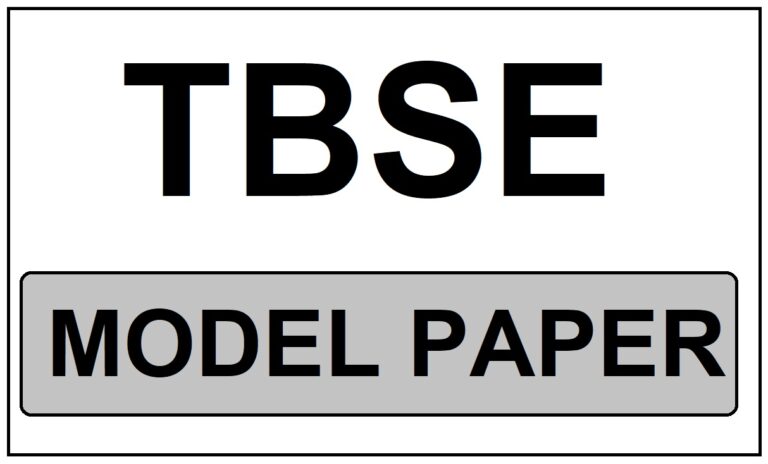 TBSE Board Model Paper 2025 Class 3